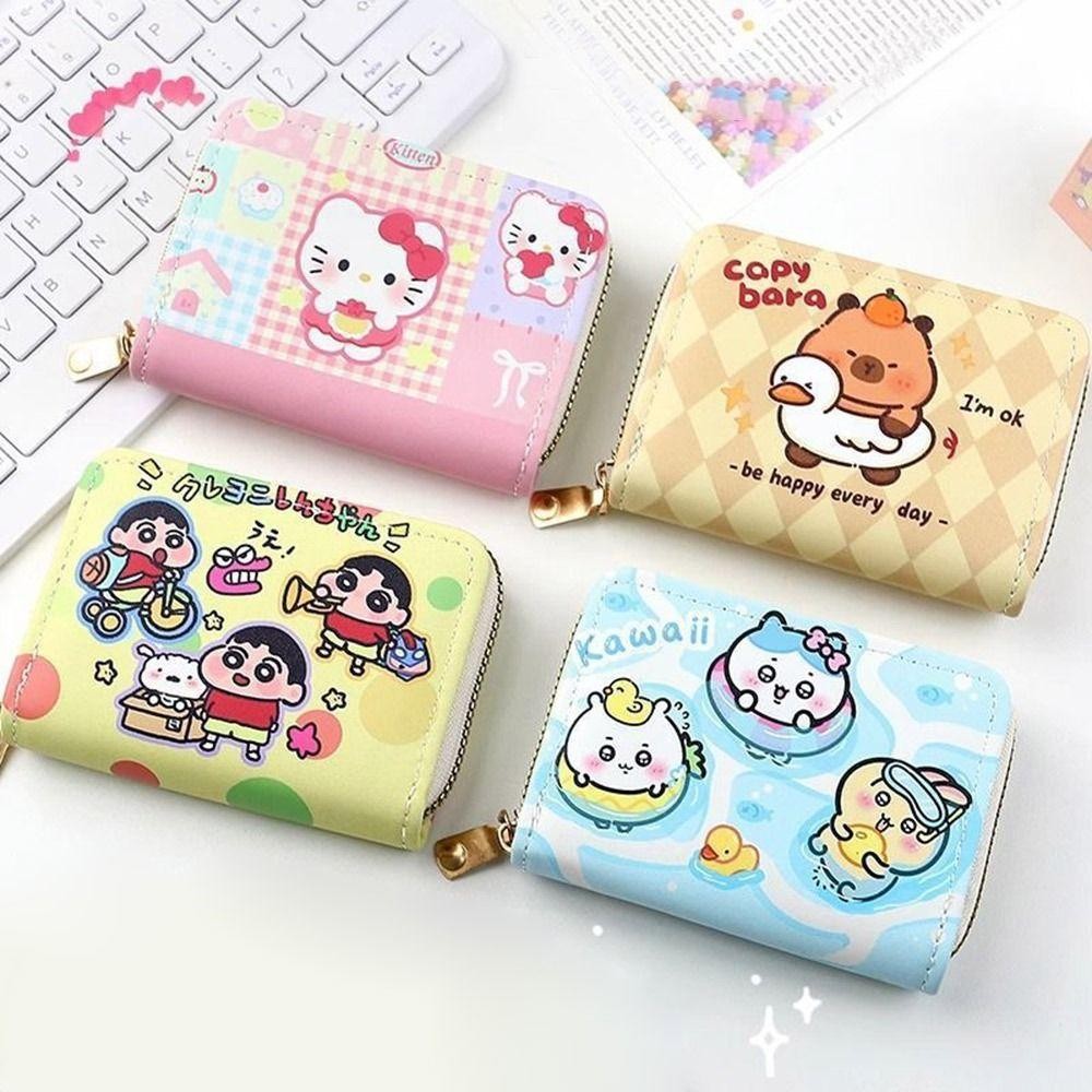 กระเป๋าใส่เหรียญและบัตร ROSEGOOD & Chikawa Hello Kitty แบบมีช่องสำรอง ...