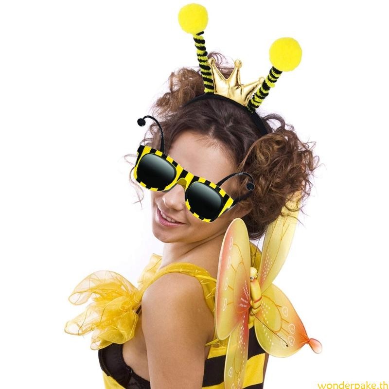 Wonder Bee ชุดที่คาดผมและแว่นตากลางคืน สำหรับเครื่องแต่งกายฮาโลวีน ...