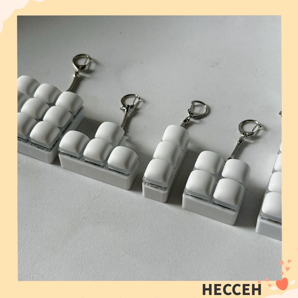 HECCEH Fidget พวงกุญแจ, 3/4/9Keys Keycap Finger Keyboard Cap, Pass The ...