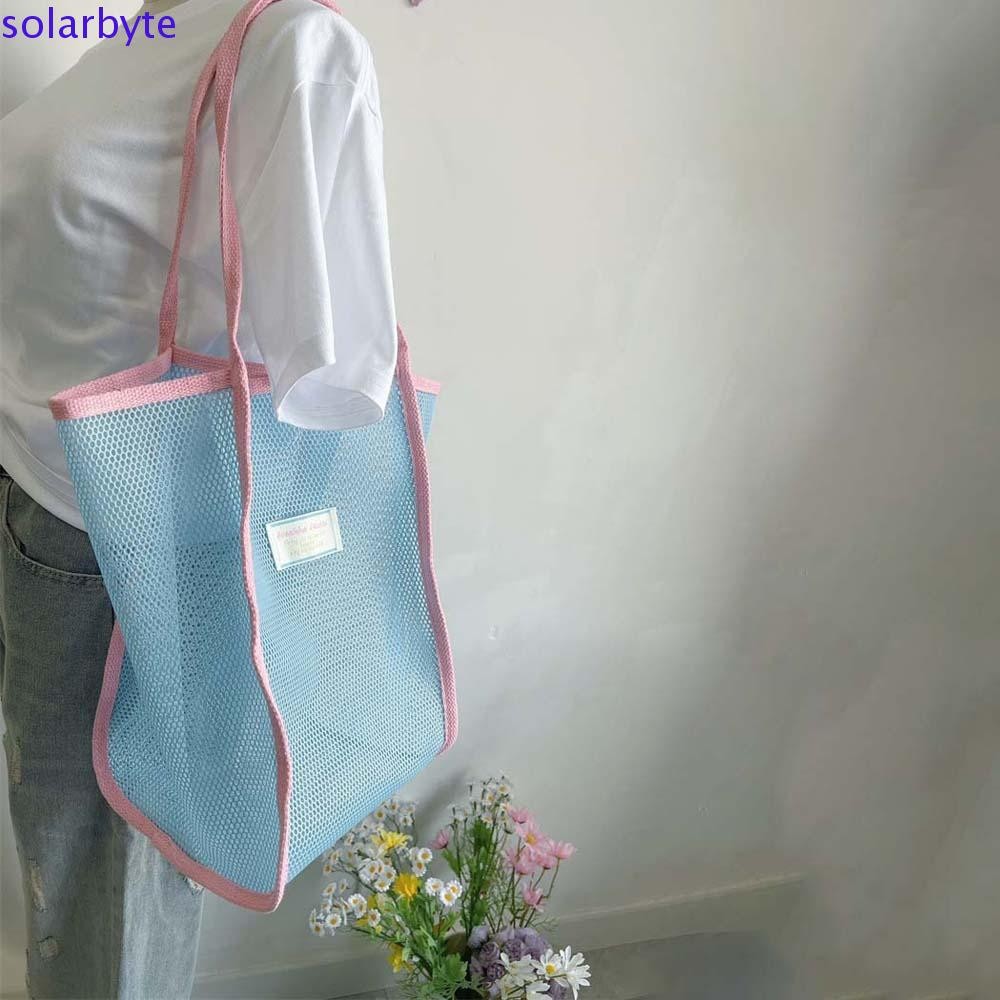 Solarbyte ถุงสะพายไหล่นylon แสงสว่าง มีช่องระบาย สำหรับใช้ที่ชายหาดและวันหยุด | Shopee Thailand