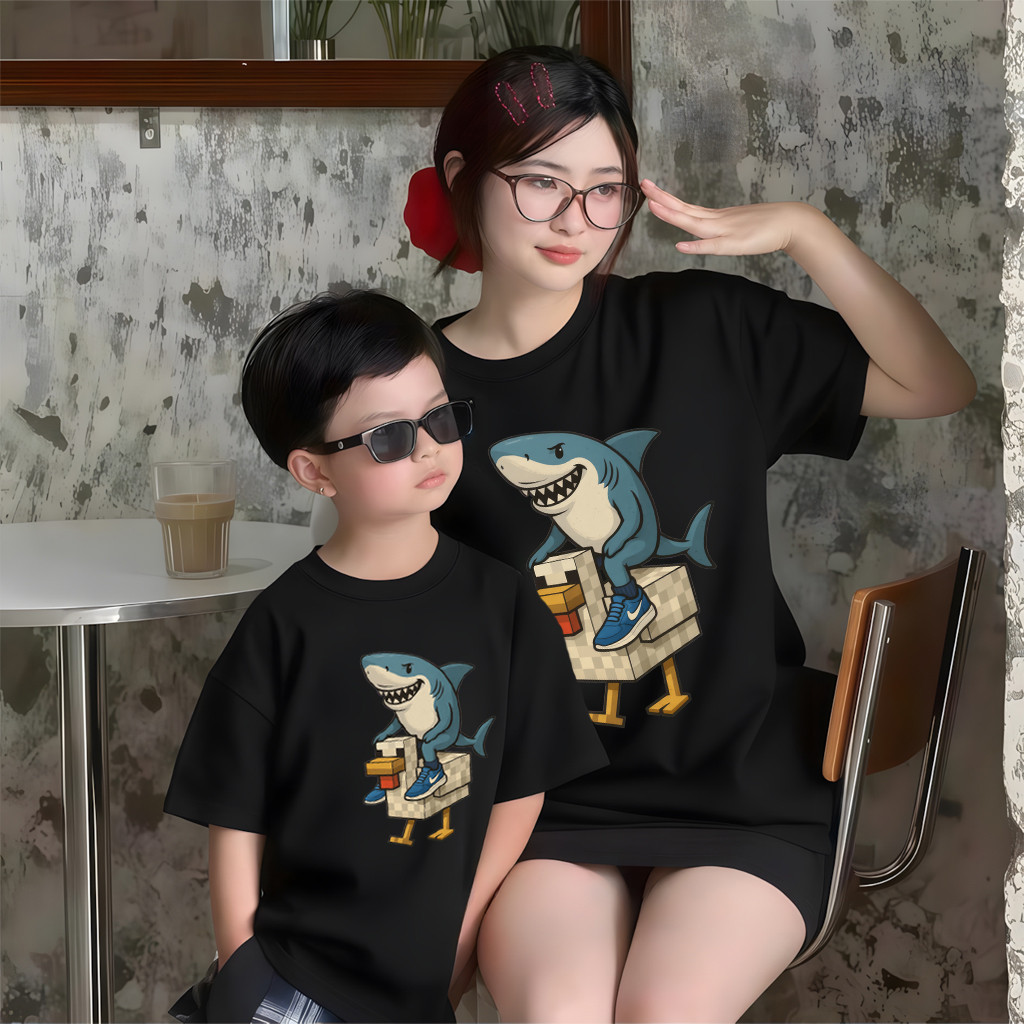 🔥พร้อมส่ง&COD🔥RINA STUDIO🔥 2025 เสื้อยืดที่ทำจากผ้า cotton 100% ชุดพ่อแม่ลูก ชุดครอบครัว ...