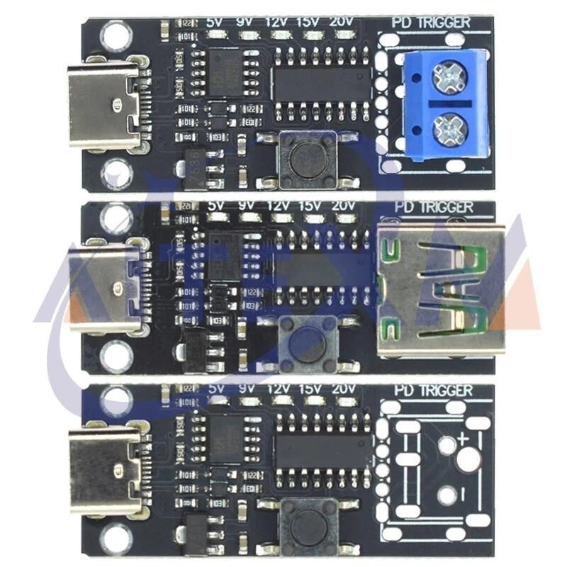 100w 5A USB-C Fast Charge Trigger Board โมดูล PD/QC Decoy Board Fast Charge USB Type-C PD 2.0 3. ...