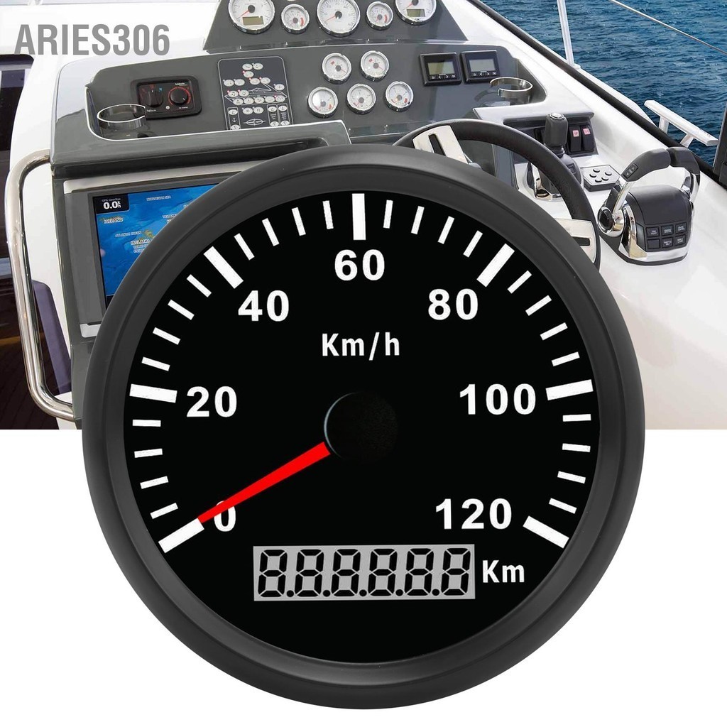 Aries306 3-3/8in GPS Speedometer Universal 0-120KM/H สำหรับรถบรรทุกเรือ ...