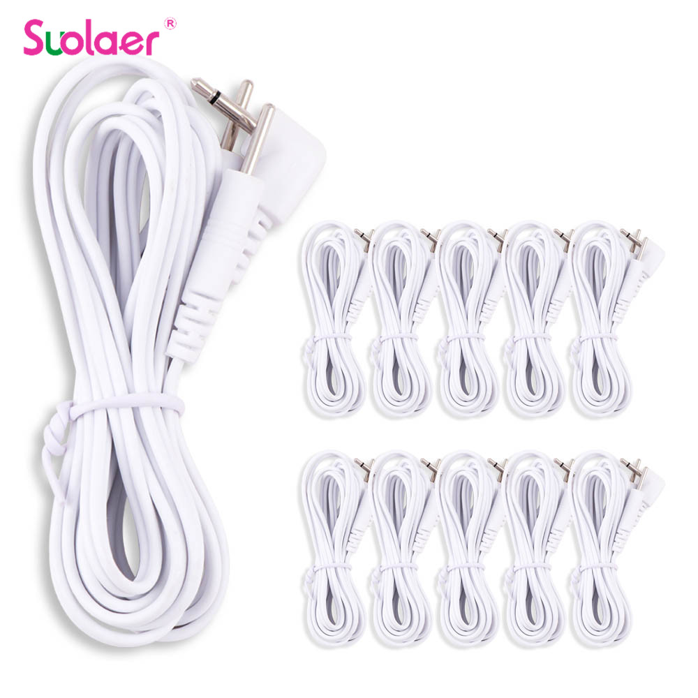 Suolaer Tens Electrode Cable Adapter 2 Pins Head 2.5 มม.ประเภทปลั๊กสาย ...