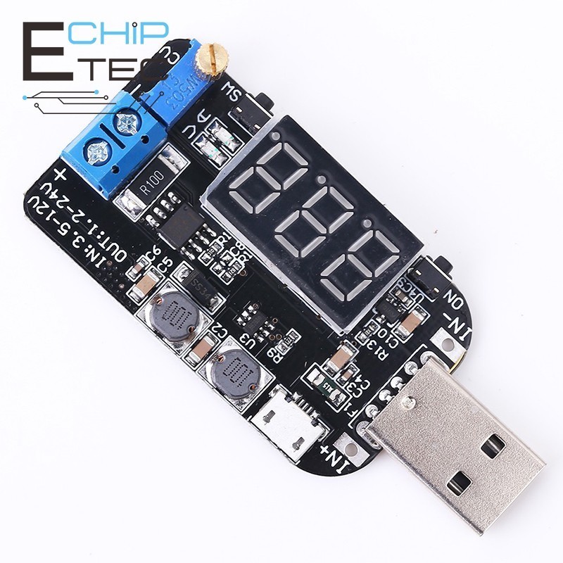 1pcs 5V ถึง 3.3V 9V 12V 18V 24V ตัวควบคุม USB ปรับ Boost buck โมดูลแปลง DC-DC Boost/buck โมดูล ...