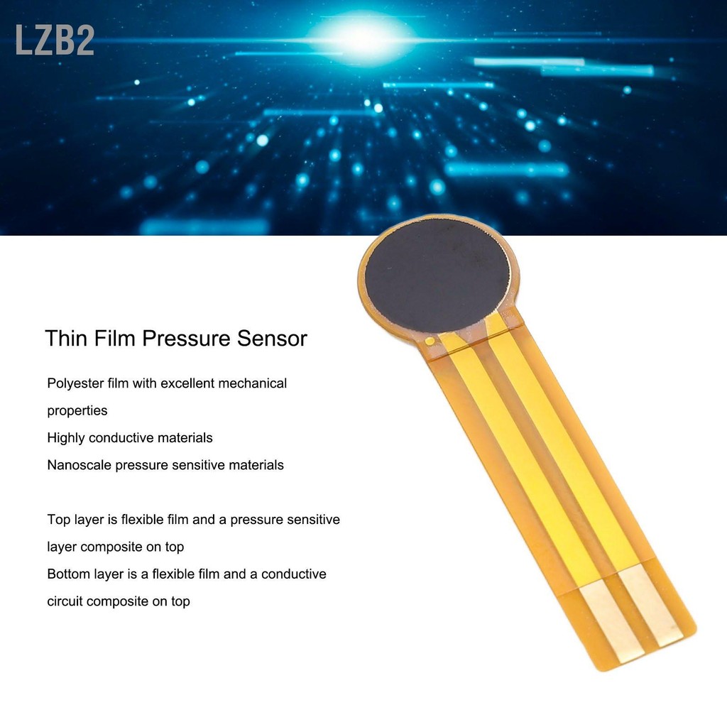LZB2 2 ชิ้นเซ็นเซอร์ความดันฟิล์มบางประเภทความต้านทานความแม่นยำสูง Force Sensitive Resistor 20 ...