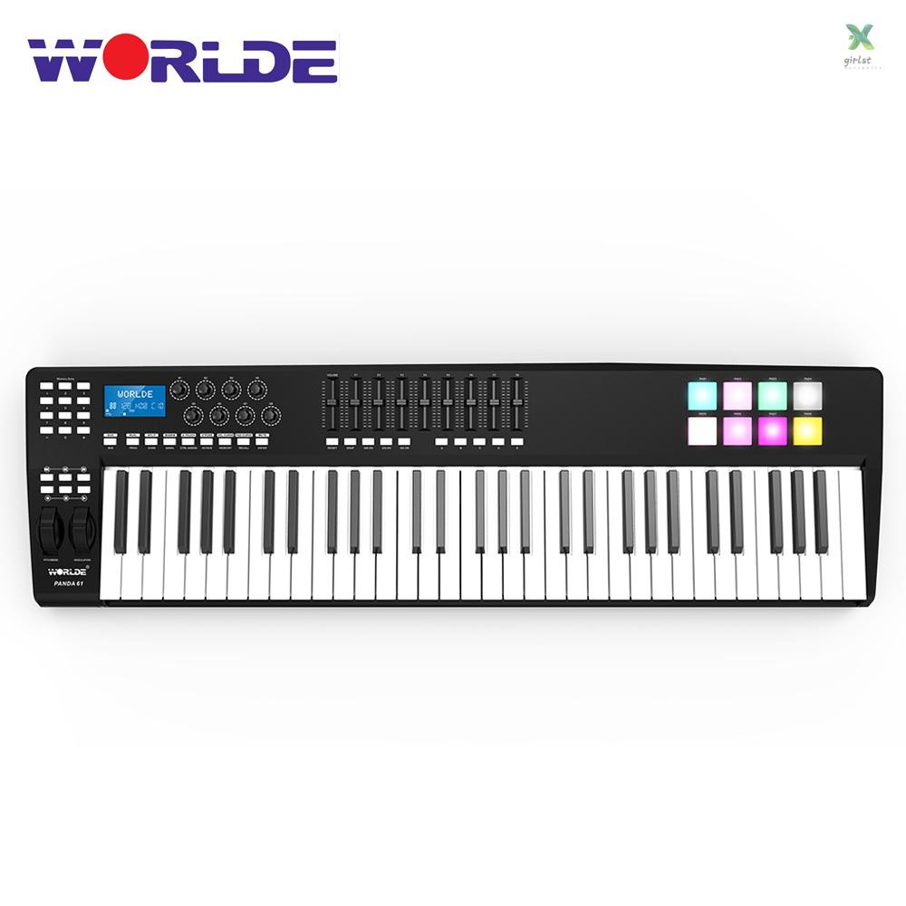 Worlde แบบพกพา 61 คีย์ Usb สาย Usb 8 แผ่น 61 คีย์ Usb Midi Pads Usb ...