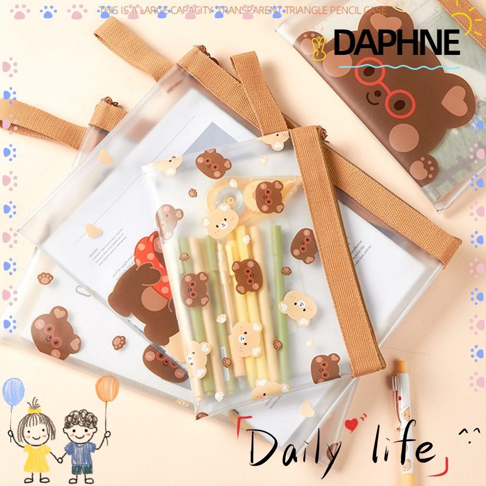 Daphne กระเป๋าเก็บเครื่องเขียน,กระเป๋าซิปตาข่ายการ์ตูนหมี A4, แฟ้ม ...