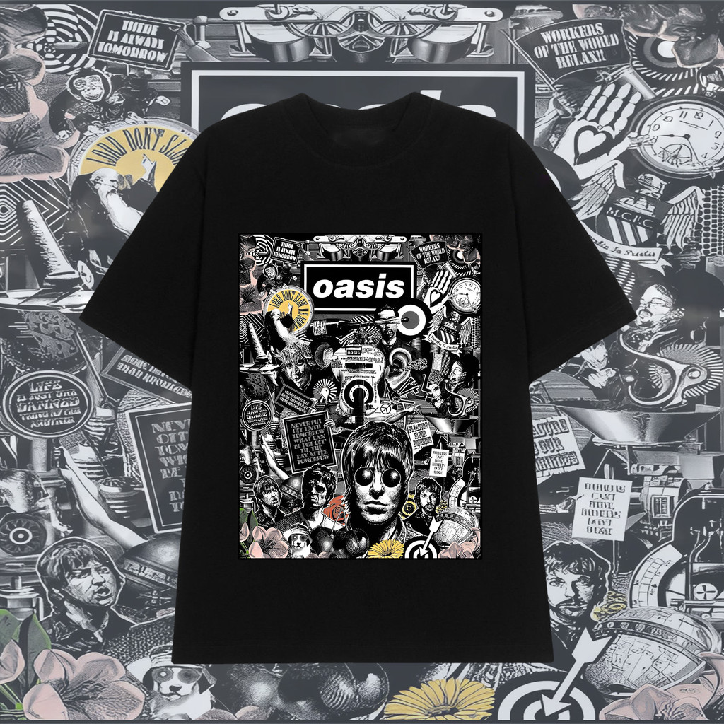เสื้อ Oasis T-Shirt Is Back To 2024 ฝ้าย 100% ลายวง Oasis ขนาดใหญ่ ไซซ์ ...