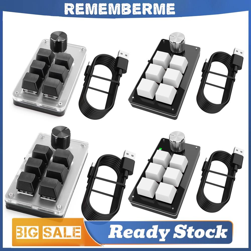 6 Key 1 Knob Programming Macro Custom Knob Keyboard RGB Mechanical ...
