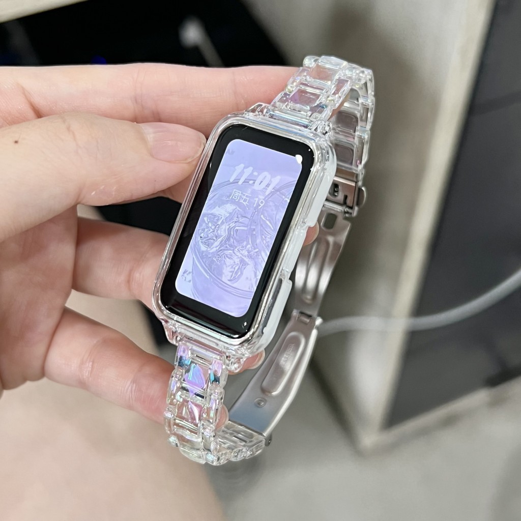Huawei Band 10 9 8 Hand Band พร้อมกรณี เลเซอร์ใสสายคล้องคอ สายกีฬา ...