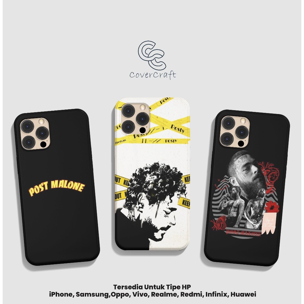 Hp Covercraft Post Malone ภาพวาด Soft Case / Case ALL TYPE - (ใช้ได้กับ ...