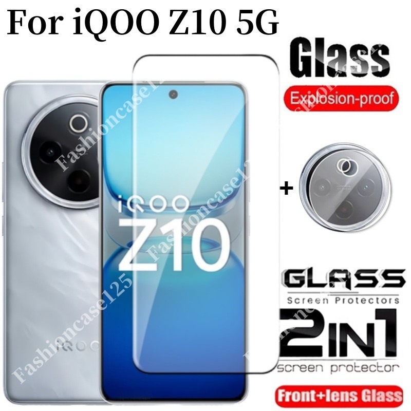 2in1 iQOO Z10 5G โค้งฟิล์มกระจกนิรภัยป้องกันหน้าจอสําหรับ iQOO Z10 5G iQOOZ10 2025 กระจกนิรภัย ...
