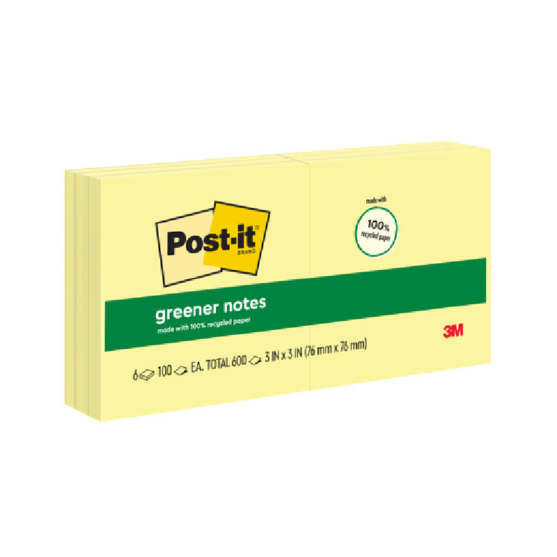 POST-IT กระดาษโน้ต รุ่น 654R-6CY ขนาด 3x3 นิ้ว (แพ็ค 6 เล่ม) | Shopee ...