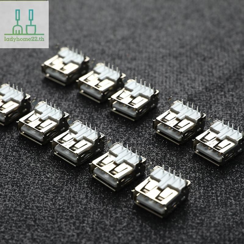 DOOULADY 10 ชิ้น USB ประเภท A พอร์ตมาตรฐานหญิง Solder Jacks Connector PCB ซ็อกเก็ต TH | Shopee ...