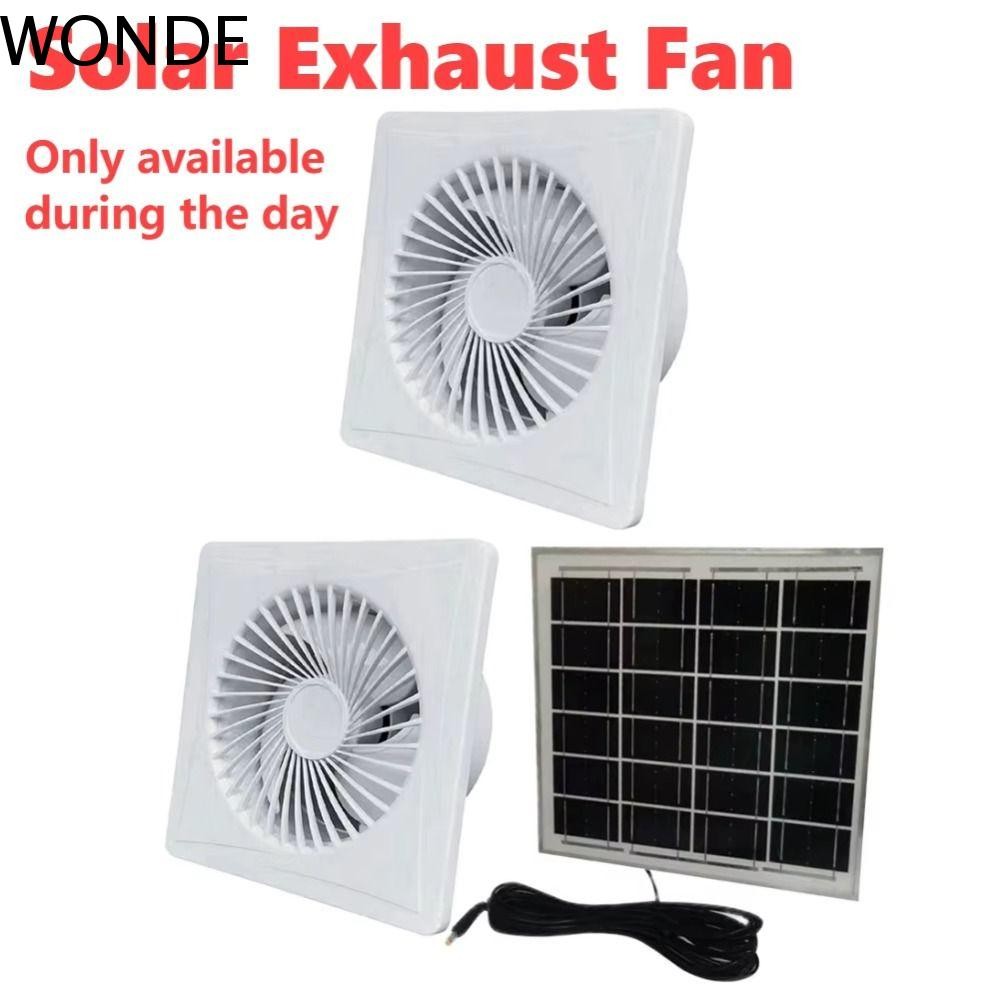 WONDE Boosted Impeller Fan, Round Powerful Airflow Solar 12V Extractor ...