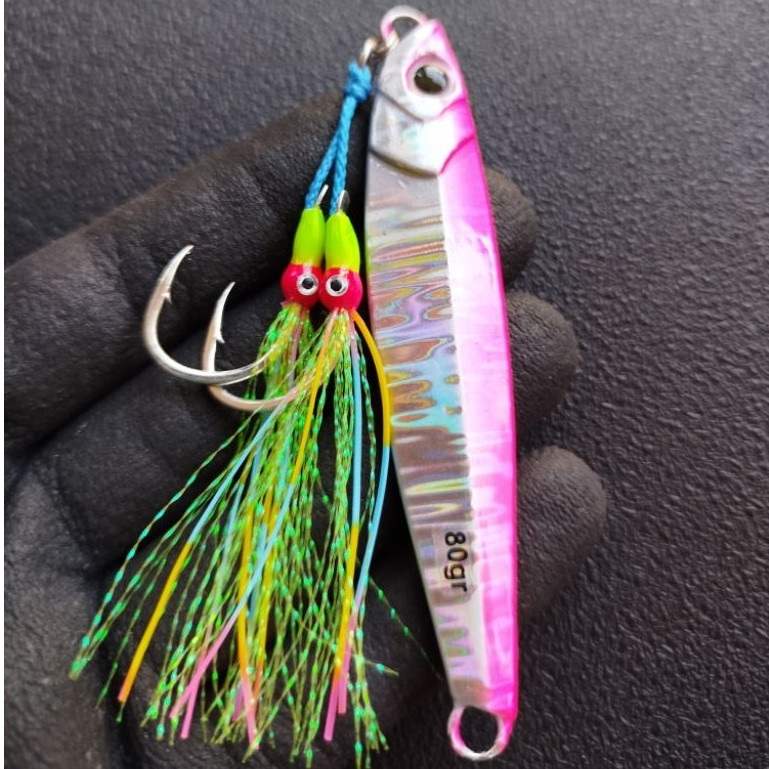 Metal Jig Bait JIGPARA short f40, 60, 80 กรัม + Asisst Double Hook GID ...