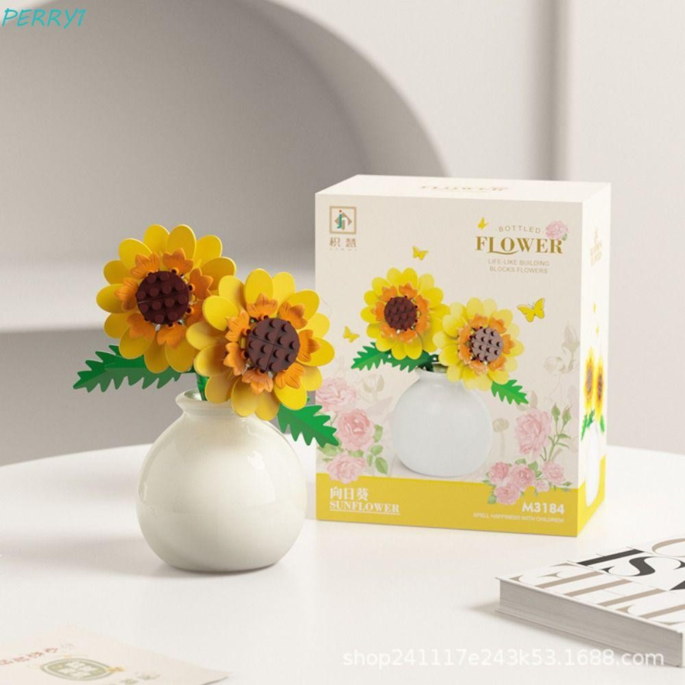 PERRY Flower Bouquet Building Block, Garden Display Series Micro Model ...