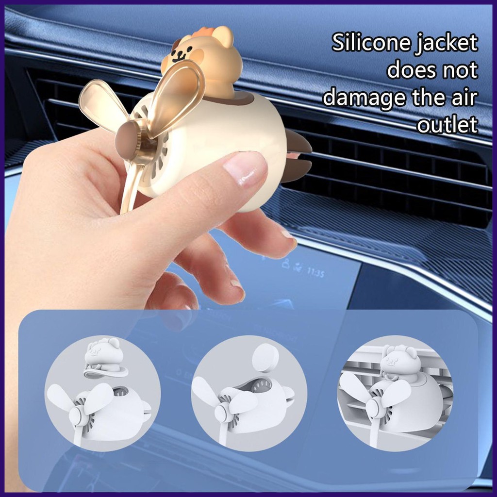 รถDiffuser Ventคลิปน่ารักกลิ่นรถยนต์Air Freshenersยาวนานอัตโนมัติหมี ...