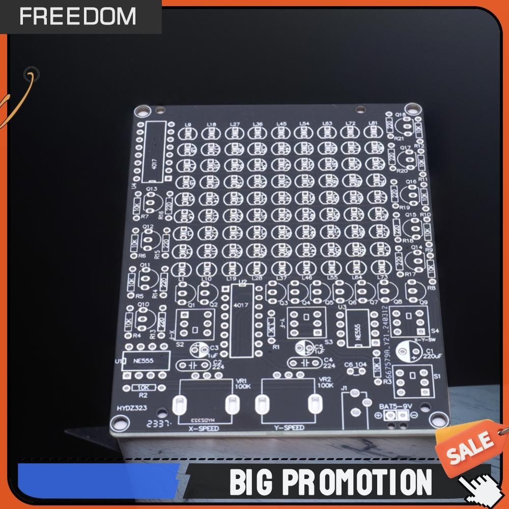 Cha-81 ไฟติดตาม LED ชุด DIY แหล่งจ่ายไฟ USB/แบตเตอรี่ 9x9 Dot Matrix ...