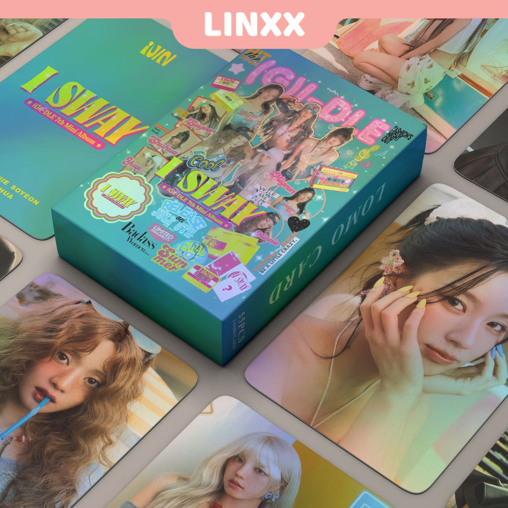Linxx 55 ชิ้น (G) I-DLE I SWAY การ์ดเลเซอร์โฮโลแกรม Kpop Photocards ชุดโปสการ์ด | Shopee Thailand