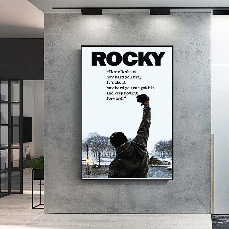 1 Piece Poster Rocky Balboa Boxing Bodybuilding Canvas Painting Posters ...