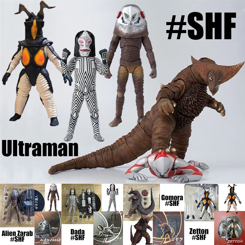 ใหม่ Ultraman SHF Gomora Zetton Alien Zarab Dada Action Figure Ultraman ...