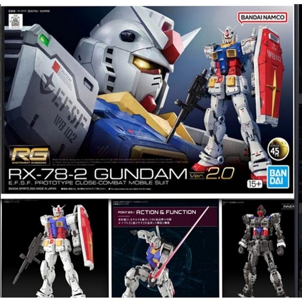 Bandai 4573102671554 RG 1/144 RX-78-2 GUNDAM Ver.2.0 | Shopee Thailand