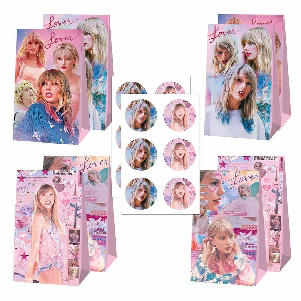 Taylor Swift Gift Bags Candy Bags Stickers Kids Birthday Party Supplies ...