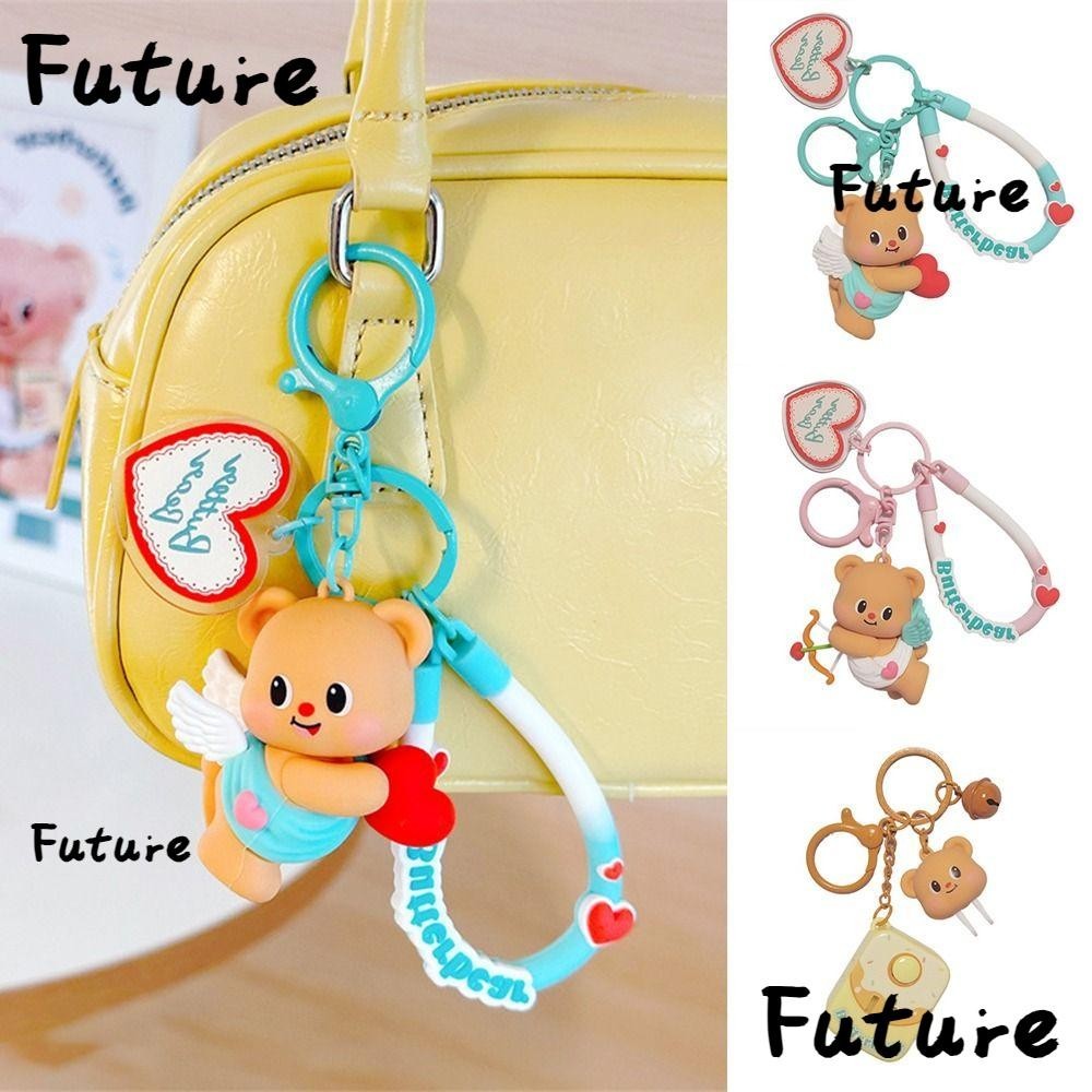 พวงกุญแจหมีเนยอนาคตของเล่นจี้ตุ๊กตาพีวีซีเสน่ห์ถุงของขวัญน่ารัก ...