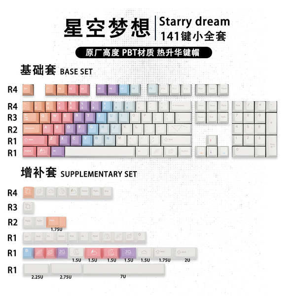 keycap ไทย ePBT Dreamscape Keycaps PBT Sublimation Cherry คีย์บอร์ด ...