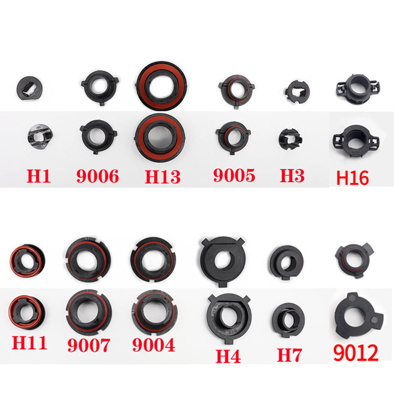 2pcs LED ไฟหน้าหลอดไฟฐานอะแดปเตอร์ซ็อกเก็ตสําหรับ H1 H3 H4 H7 H11 H13 ...