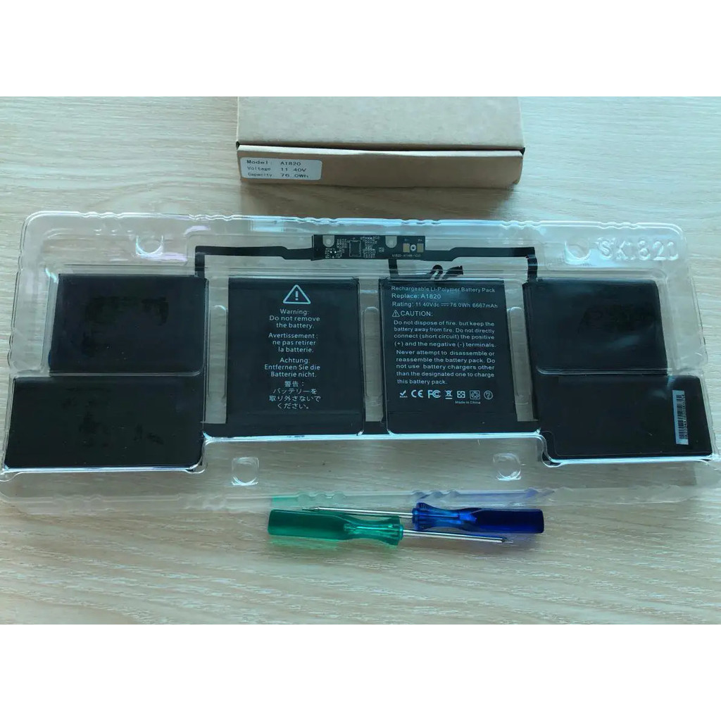 76WH A1820 แล็ปท็อป Battery For APPLE MACBOOK PRO 15" A1707 2016 2017 ...