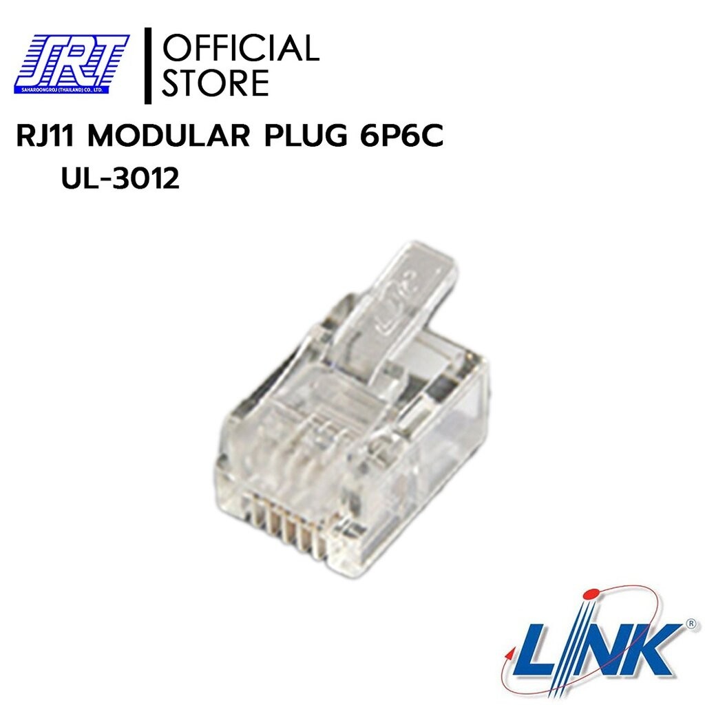 RJ11 MODULAR PLUG 6P6C | 06-10-0216 | LINK UL-3012 MODULAR PLUG | 1แพ็ค ...