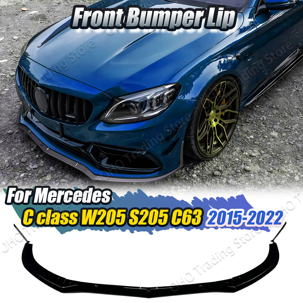 รถกันชนหน้า Splitter Lip สําหรับ Mercedes-Benz C Class W205 S205 C63 ...