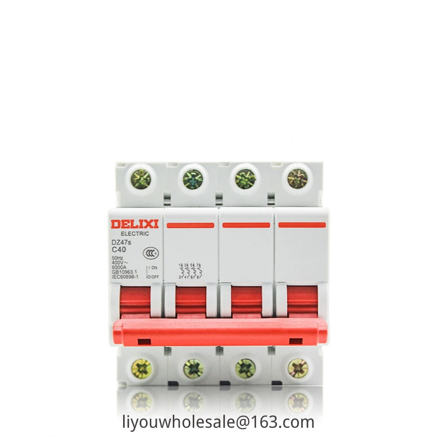Delixi 1P Air Switch 2P ในครัวเรือน 32a63a สาม-Phase 3P Circuit Breaker DZ47S 4P Air เปิด 100A ...