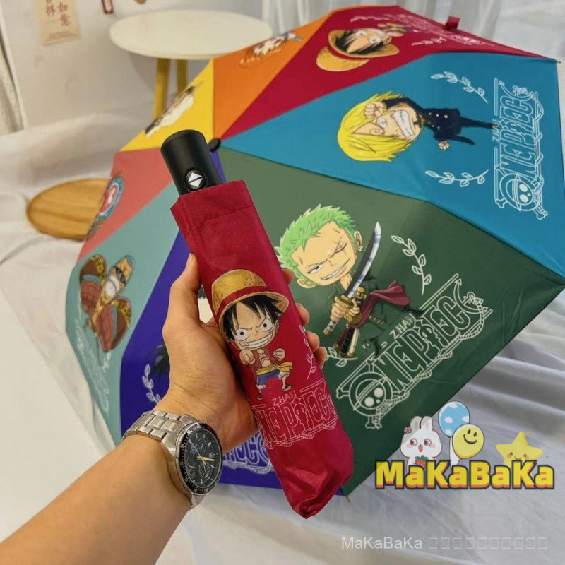 ขายร้อน One Piece ร่มอัตโนมัติ Rain หรือ Rain Dual-ใช้ ins ร่มนักเรียน ...