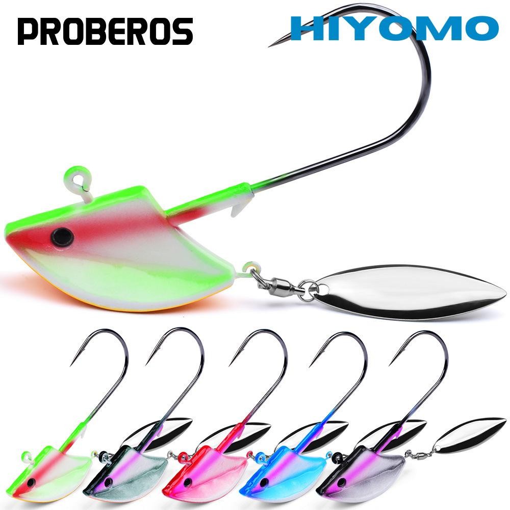 PROBEROS Jig Head Hook 1pcs 3g-57g พลาสติกพร้อม Spinner สำหรับ Soft ...