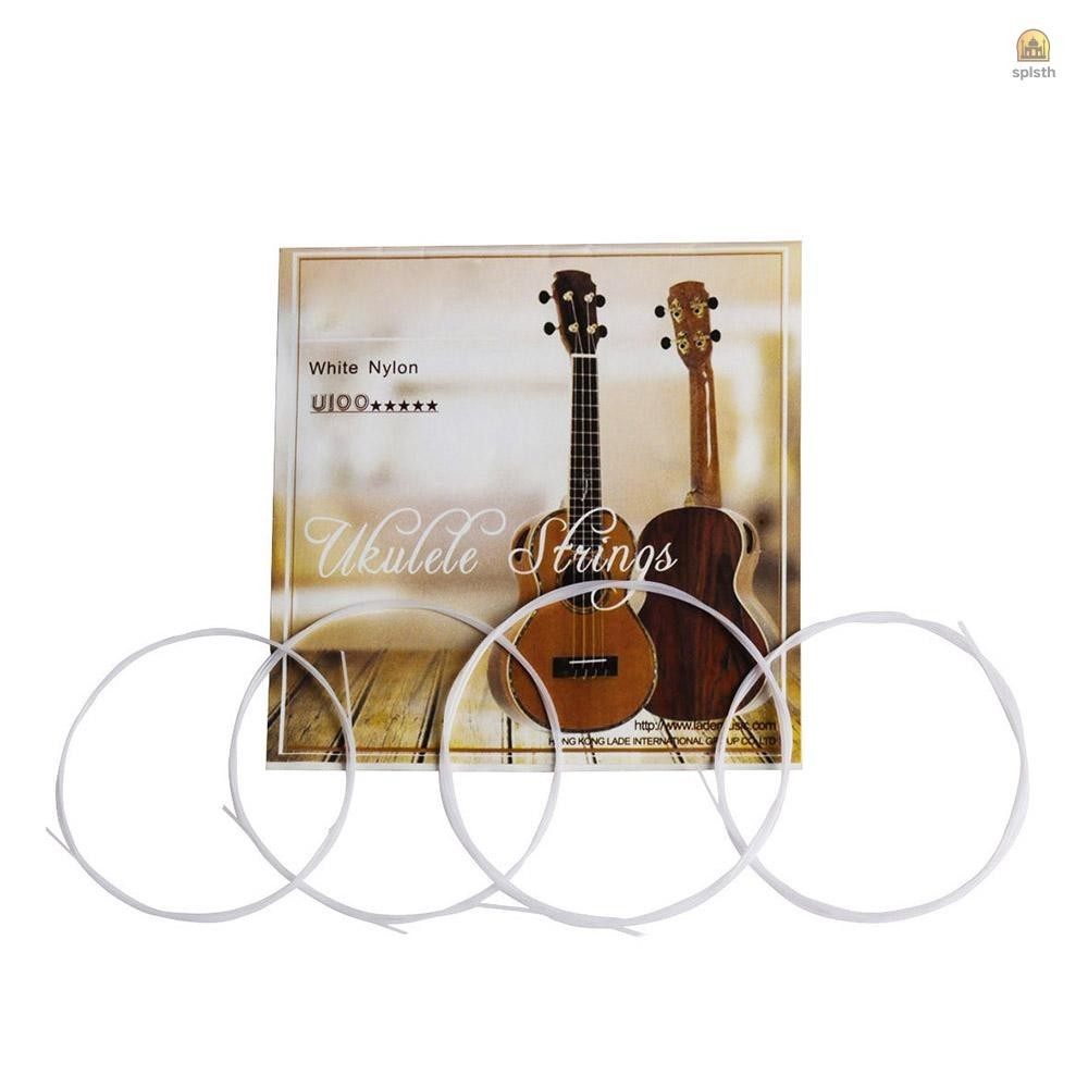 สีขาว Ukulele Ukelele Uke Strings วัสดุไนลอน, 4 ชิ้น/เซ็ต (แพ็คเกจการ์ด ...