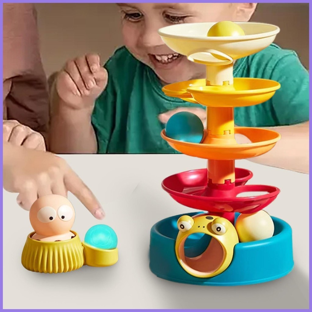 Ball Ramp ของเล่น 5 ชั้น Stack Drop และ Go Ball Ramp ชุดของเล่น Drop ...