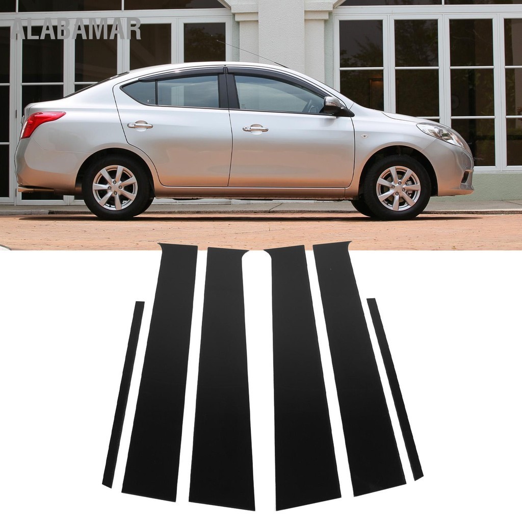 ALABAMAR 6PCS ประตูหน้าต่าง Trim GLOSS สีดำประตู Molding เปลี่ยนสำหรับ ...