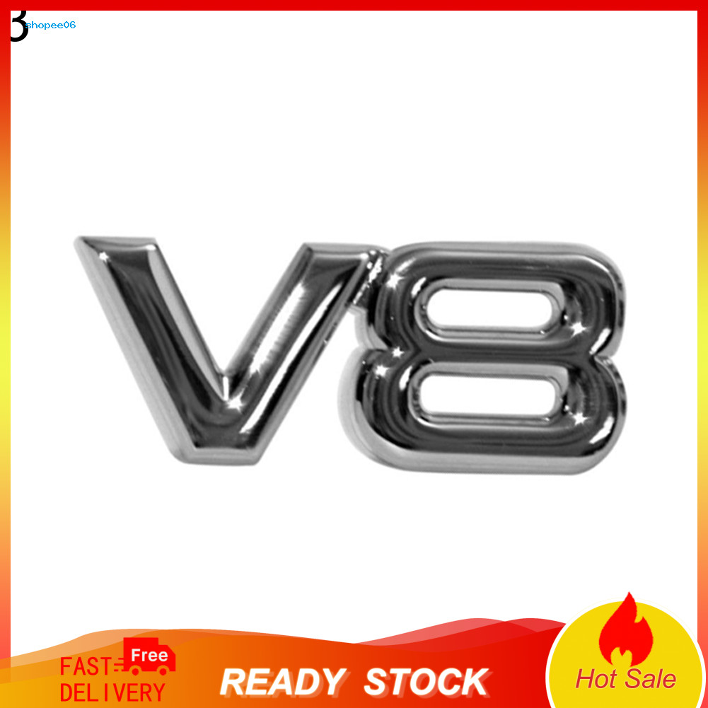 Setn 4WD V6 V8 สไตล์กีฬารถ Auto Badge Emblem ด้านหลังสติกเกอร์โลหะตกแต่ง | Shopee Thailand
