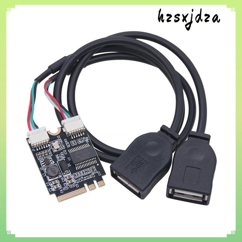 M.2 ถึง USB Riser Card 480Mbps M.2 KEY A+E ถึง Dual Port USB2.0 การ์ด ...