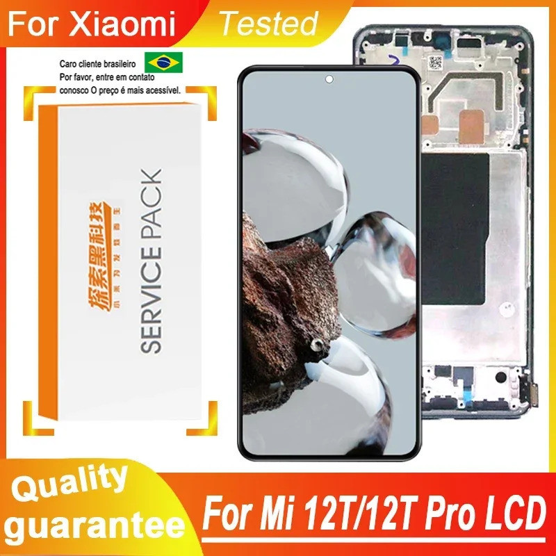 Original สําหรับ Xiaomi 12T Pro จอแสดงผล LCD หน้าจอสัมผัส Digitizer ...