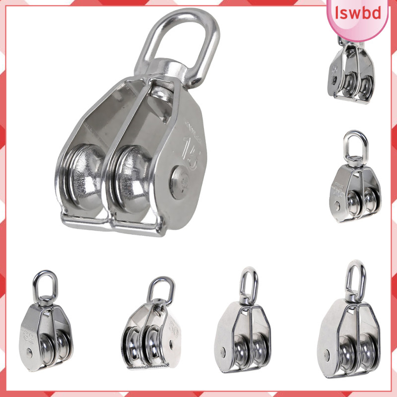 [lswbd] M15- Swivel Double Pulley Sheave Rigging Lift Rope แขวนล้อยก ...