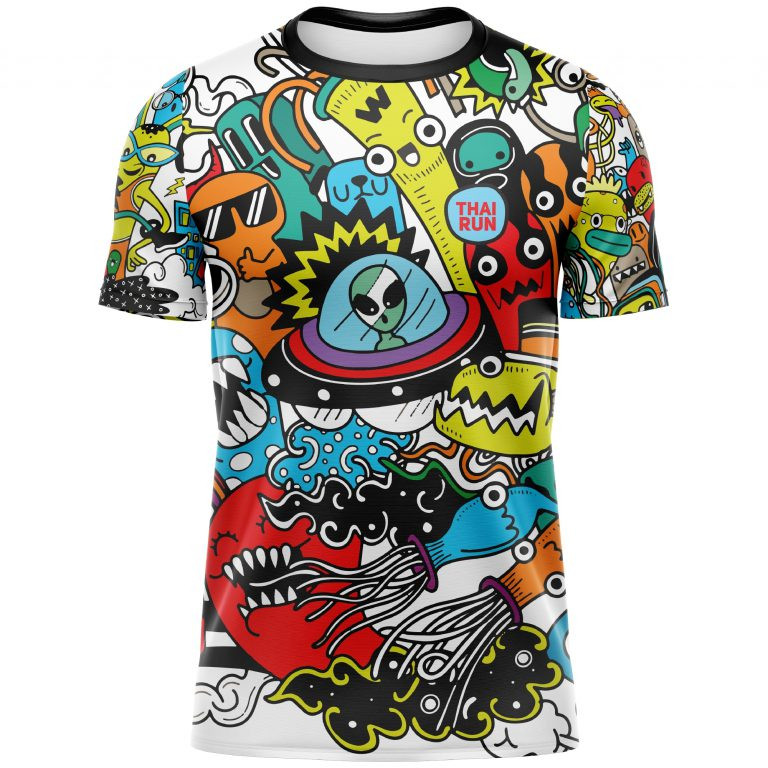 Thairun (Thai Run) เสื้อออกกําลังกายสําหรับวิ่ง Thai Run Aliens | Shopee Thailand