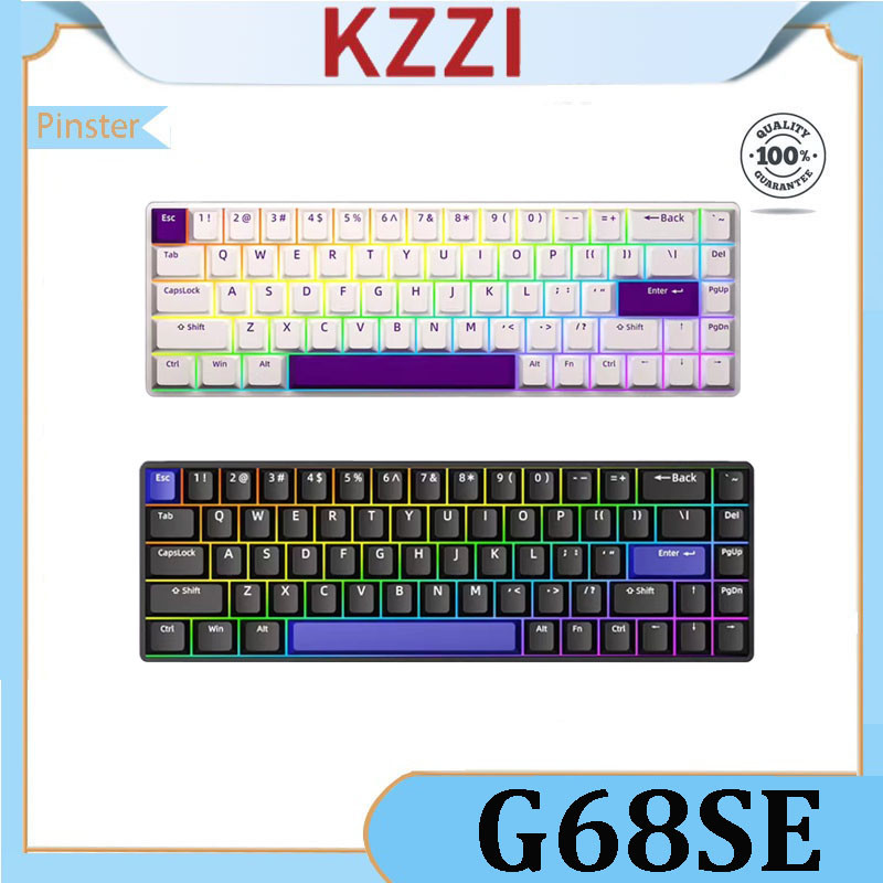Kzzi G68SE คีย์บอร์ดสวิตช์แม่เหล็กแบบมีสายแบบเต็มคีย์ hot swappable RGB 8K คีย์บอร์ดเชิงกล ...