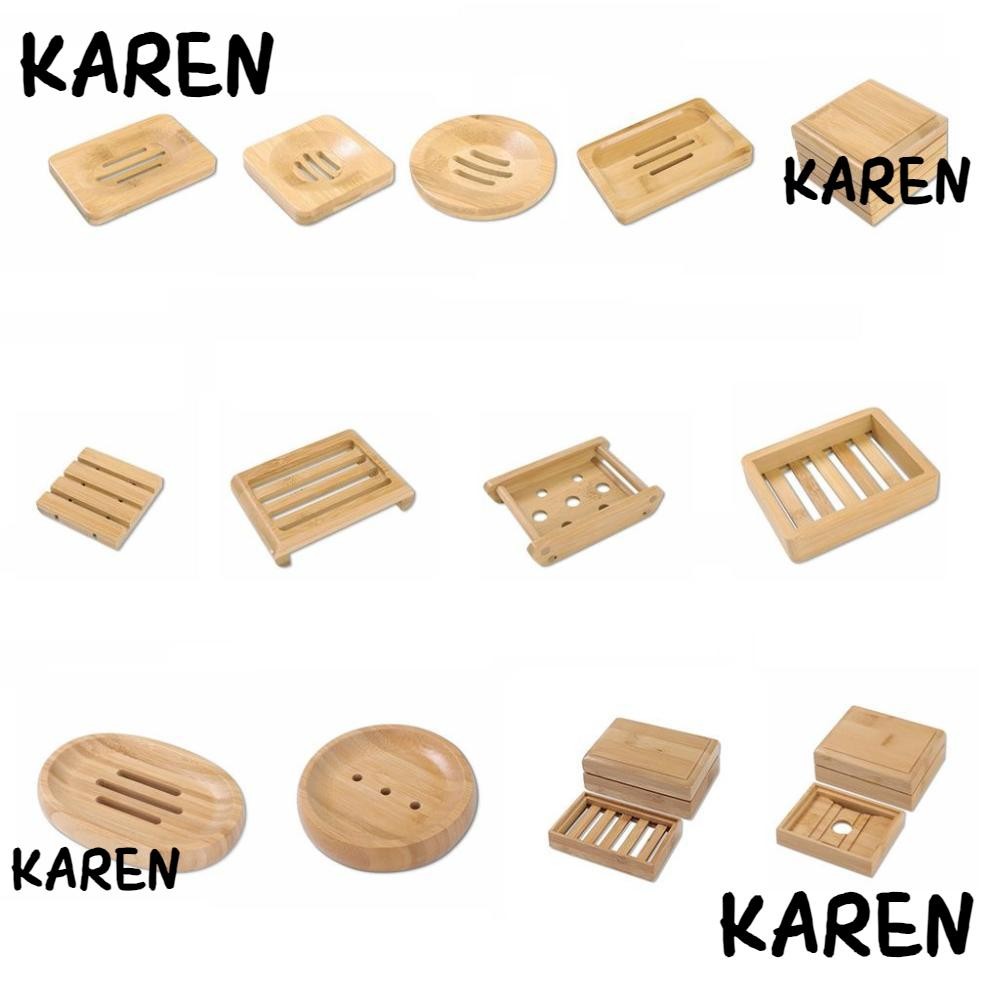 Karen Soap Saver ห้องครัว ฮาร์ดแวร์ห้องน้ํา ถาดไม้ไผ่ ปรับปรุงบ้าน ...