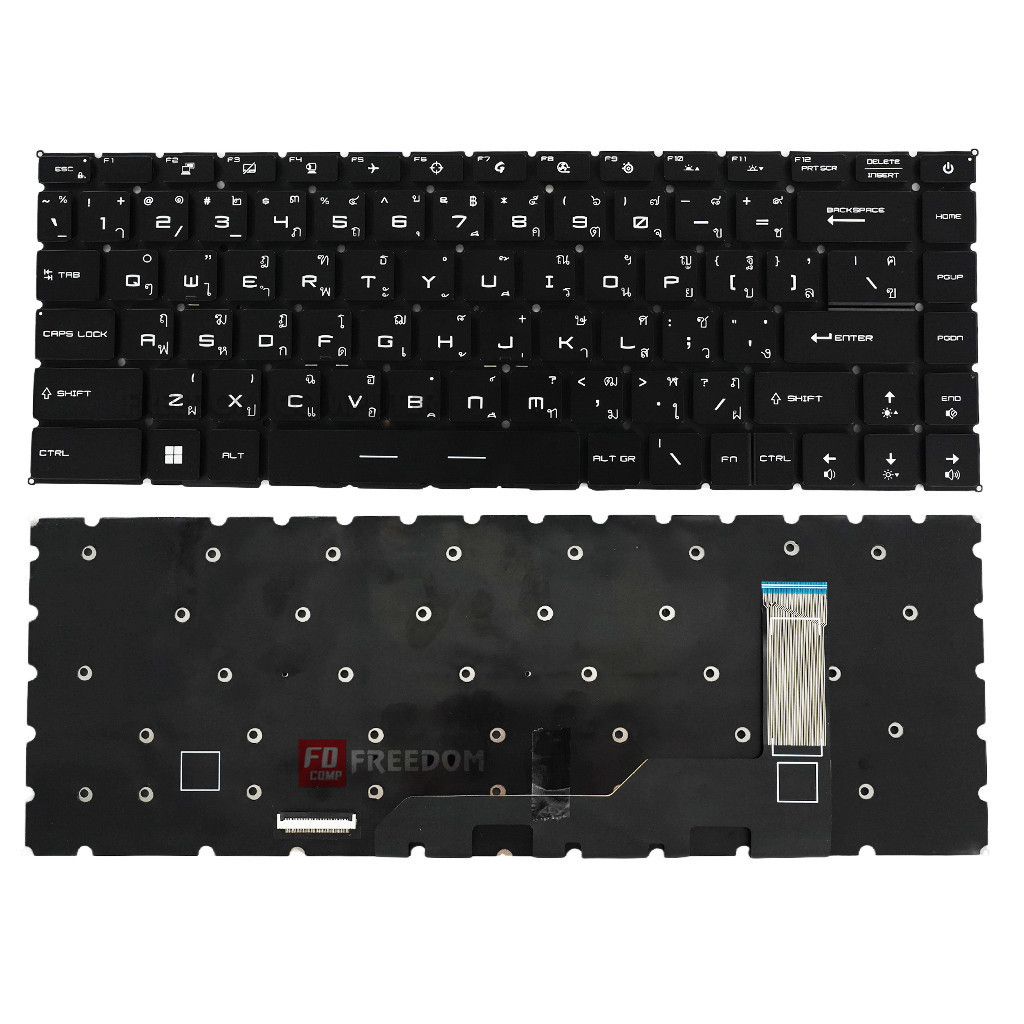 คีย์บอร์ด MSI GS66 STEALTH GP66 GE66 GE66 RAIDER 10SF-015TH KEYBOARD ...