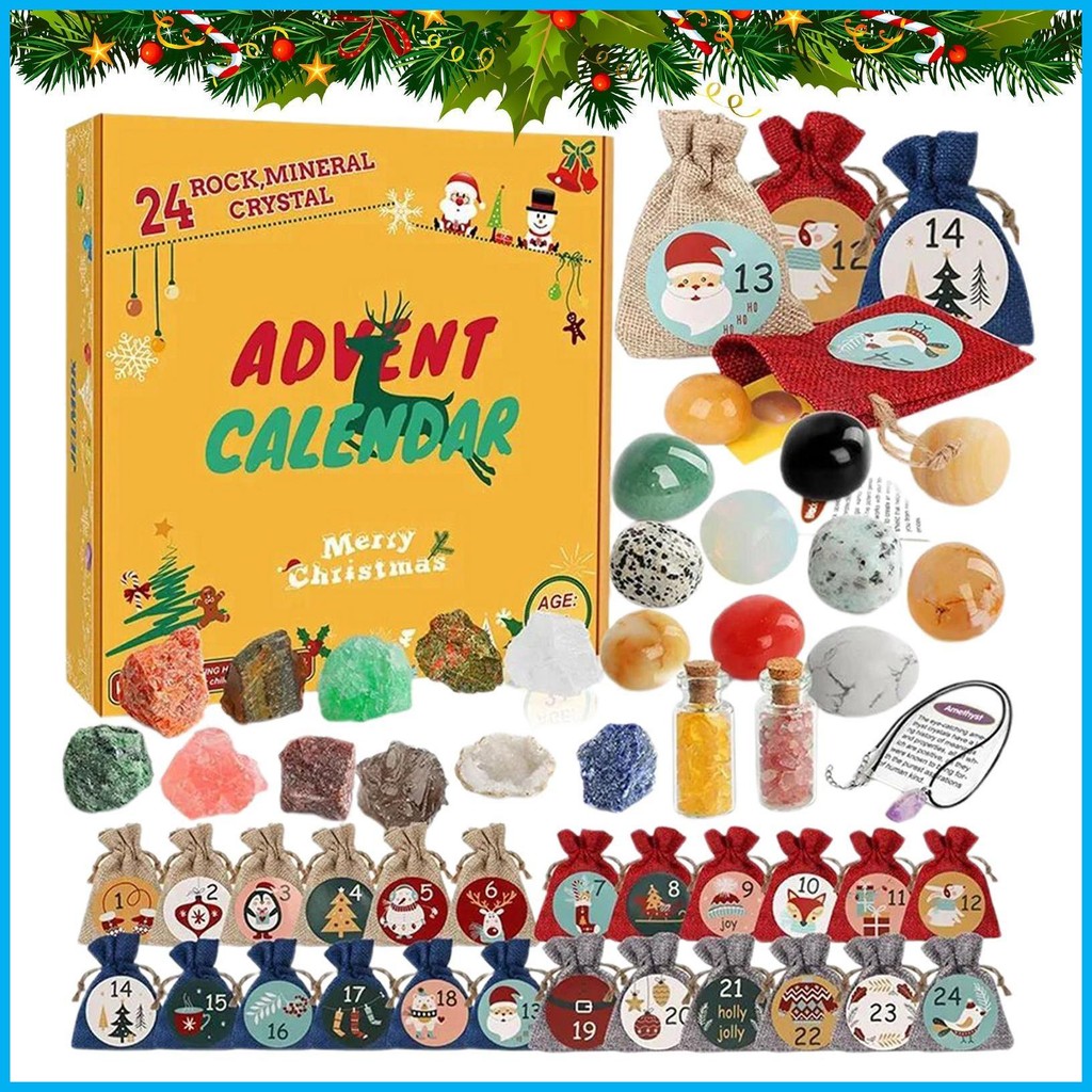 คริสต์มาสจุติปฏิทิน24วันคริสต์มาสจุติปฏิทินอัญมณีชุดธรรมชาติตกแต่ง ...